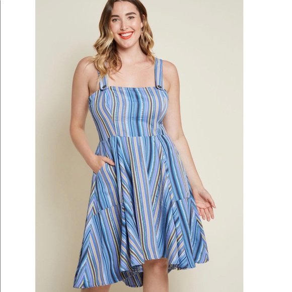Modcloth | Dresses | Modcloth Kitschy Charisma Aline Dress In Stripes ...